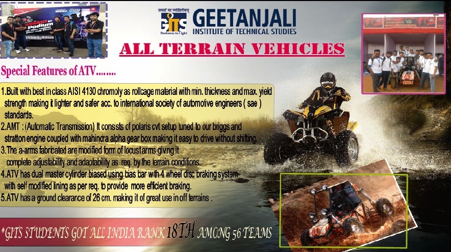 ATV CAR MADE BY GITS STUDENTS GOT 18th RANk IN MEGA ATV CHAMPIONSHIP ...