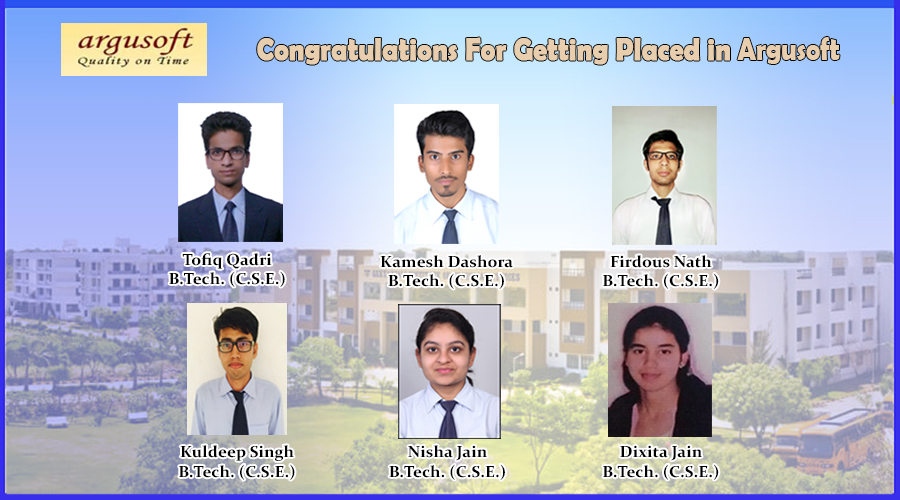 ARGUSOFT RECRUITED 6 B.TECH STUDENTS IN CAMPUS DRIVE HELD @ GITS - GITS
