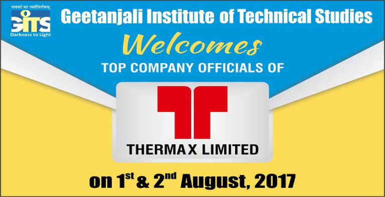 THERMAX LTD. (INDIA'S ONE OF THE TOP BRAND) IS VISITING GITS - GITS