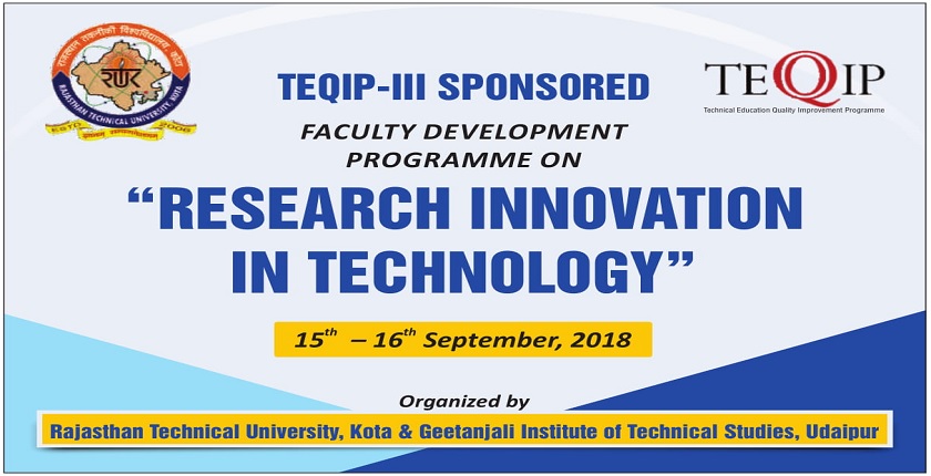 FACULTY DEVELOPMENT PROGRAMME ON RESEARCH INNOVATION IN TECHNOLOGY - GITS