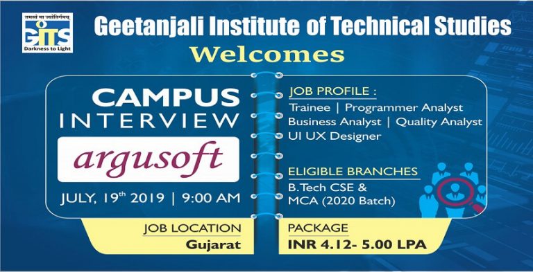 CAMPUS INTERVIEW OF ARGUSOFT INDIA LTD. - GITS