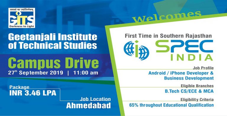 CAMPUS DRIVE OF SPEC INDIA - GITS