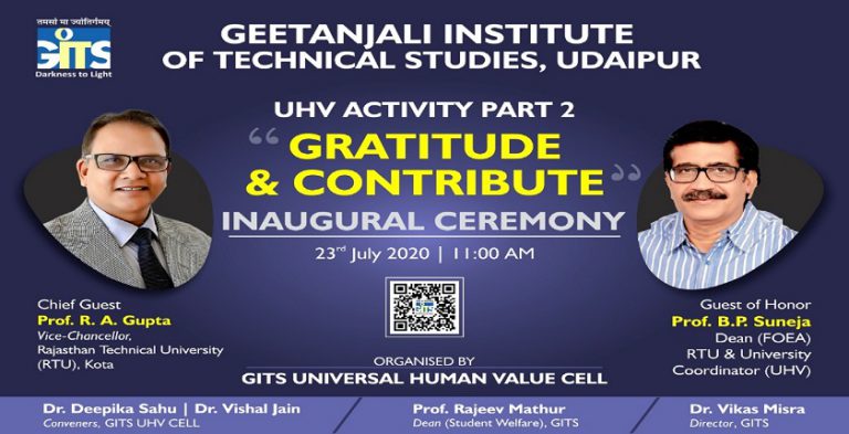 INAUGURAL CEREMONY OF GRATITUDE AND CONTRIBUTE UNDER THE BANNER OF GITS ...