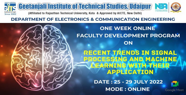 RECENT TRENDS IN SIGNAL PROCESSING AND MACHINE LEARNING WITH THEIR ...